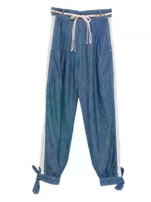 Zimmermann Drawstring-fastening Trousers With Lace Embellishment