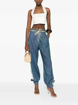 Zimmermann Drawstring-fastening Trousers With Lace Embellishment