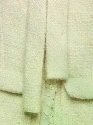 Balenciaga Tweed Jacket With Ruffle Tie