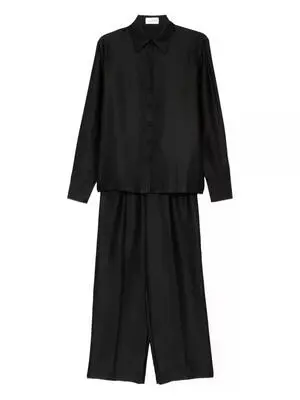 SILKYLICIOUS Buttoned Three Piece Set - Black
