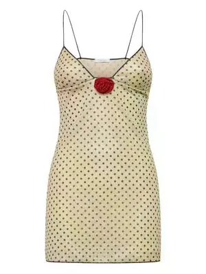 Oseree Lumière Rose Pois Mini Dress