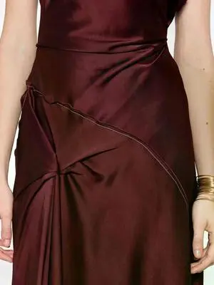 Victoria Beckham Draped Asymmetric Dress - Red