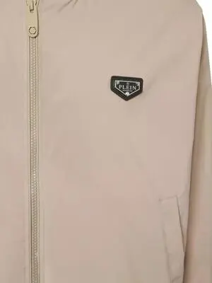 Philipp Plein Logo-patch Bomber Jacket - Neutrals