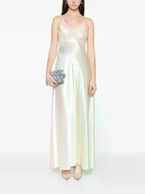 Alberta Ferretti Lace Straps A-line Dress