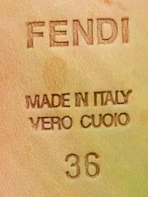 Fendi Patent Leather Slingback Sandals