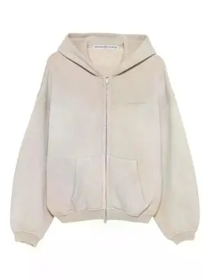 Alexander Wang Crystal Washed Terry Zip Hoodie