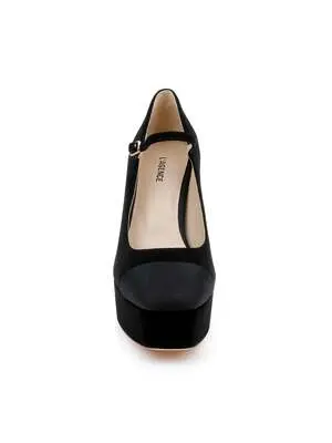 L'Agence Lilles Platform Pump - Black Suede
