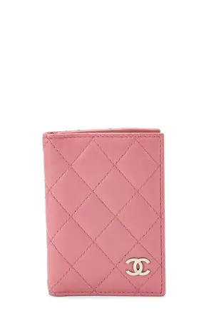 Chanel Lambskin Compact Wallet - Pink