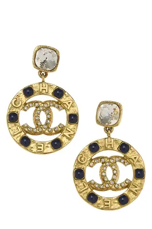 CHANEL Crystal 'CC' Earrings