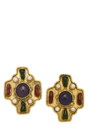 CHANEL Gripoix Earrings