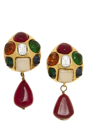 Chanel Gripoix Earrings - Multi