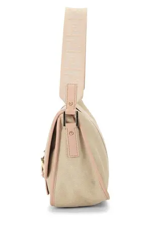 Fendi Jacquard Canvas Shoulder Bag - Beige