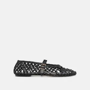DOLCEVITA Clair Ballet Flat - Black Woven Leather
