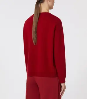 Max Mara Monogram Wool-cashmere Sweater - Red