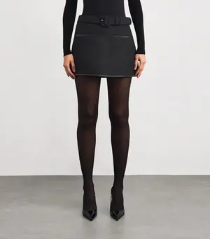 SELF-PORTRAIT Bouclé Mini Skirt