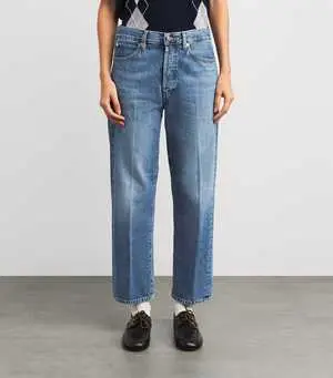 FRAME The Vertical Crop Straight Jeans