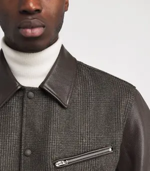 Rag & Bone Wool Leather-trim Bomber Jacket
