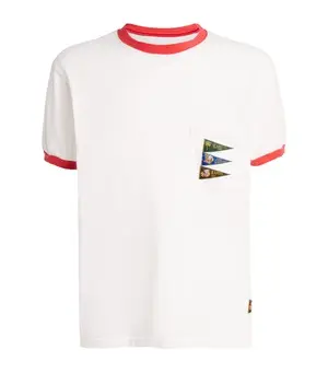 Kapital Cotton Pennant Ringer T-shirt - White