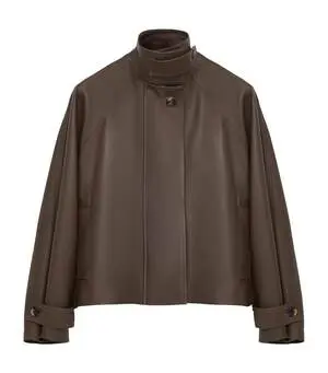Loewe Calfskin Funnel-neck Jacket
