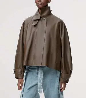 Loewe Calfskin Funnel-neck Jacket