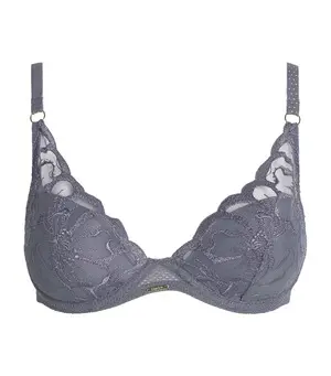 Chantelle Lace Fleur Plunge T-shirt Bra - Grey