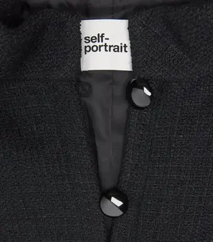 SELF-PORTRAIT Faux Fur Bouclé Blazer