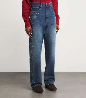 Polo Ralph Lauren Embellished Relaxed Straight Jeans