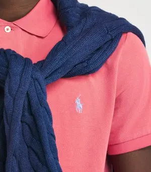 Polo Ralph Lauren Cotton Mesh Slim Polo Shirt - Red