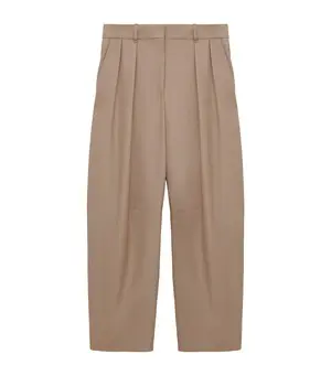 Loewe Wool-blend Barrel Double-pleated Trousers
