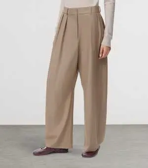 Loewe Wool-blend Barrel Double-pleated Trousers