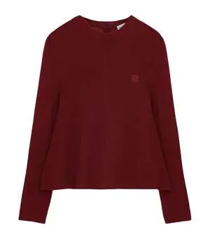 Loewe Cashmere-blend Button-up Sweater - Burgundy