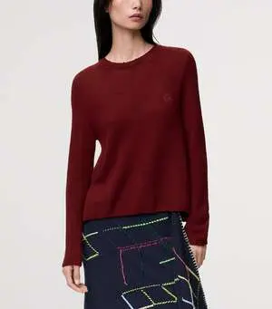 Loewe Cashmere-blend Button-up Sweater - Burgundy