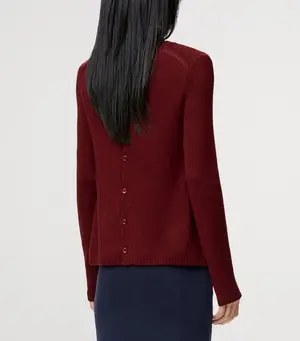 Loewe Cashmere-blend Button-up Sweater - Burgundy