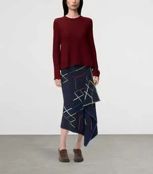 Loewe Cashmere-blend Button-up Sweater - Burgundy