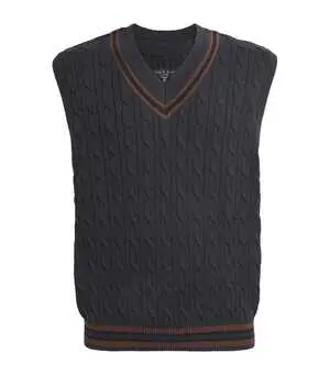 Rag & Bone Cotton Cable-knit Sweater Vest