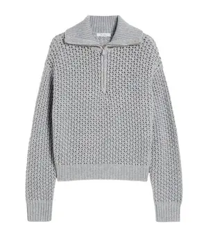 Max Mara Wool-blend Half-zip Sweater