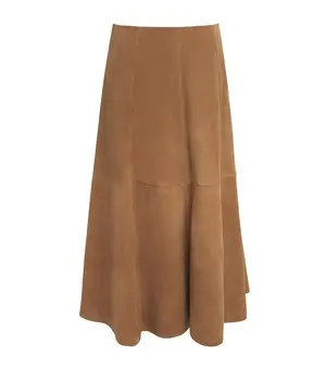 Suede Midi Skirts