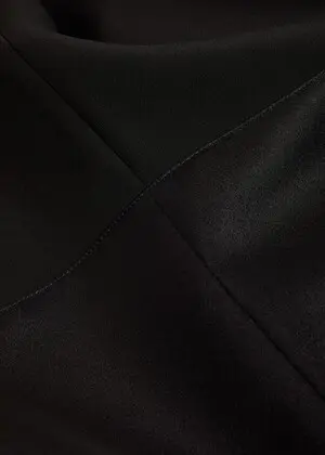 Tory Burch Satin Cuffs Cropped Crepe Trousers