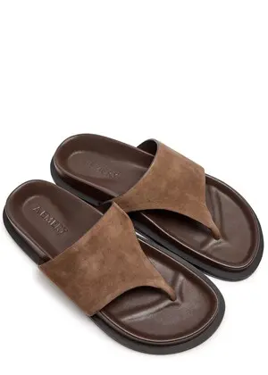 A.emery Imara Suede Flip Flops - Brown