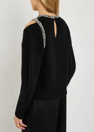 Simkhai Crystal-embellished Wool-blend Jumper - Black