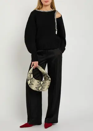 Simkhai Crystal-embellished Wool-blend Jumper - Black