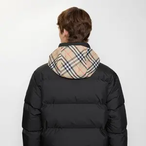 Burberry Checker-tape Snowdon Puffer Jacket
