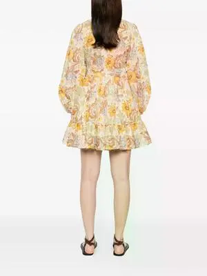 Zimmermann Daylight Frill Mini Dress - Neutrals