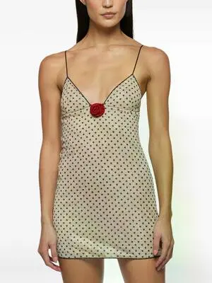 Oseree Lumière Rose Pois Mini Dress