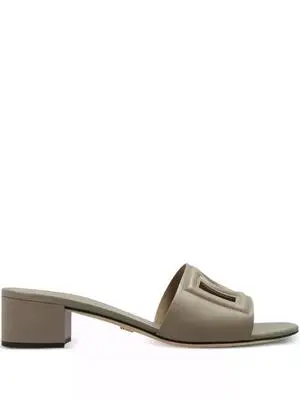 Dolce & Gabbana Cutout Block-heel Sandals - Neutrals