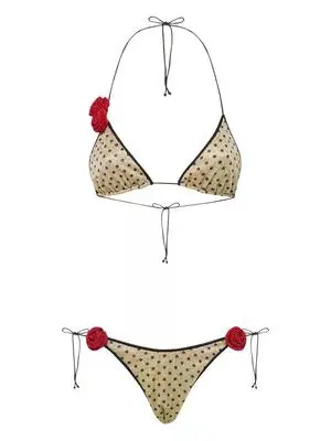 Oseree Lumière Polka Dot Bikini - Neutrals