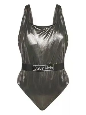Calvin Klein Logo-band Swimsuit - Grey