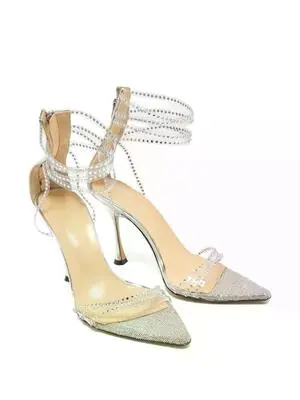 Mach & Mach Crystal-embellished Pointed Sandals
