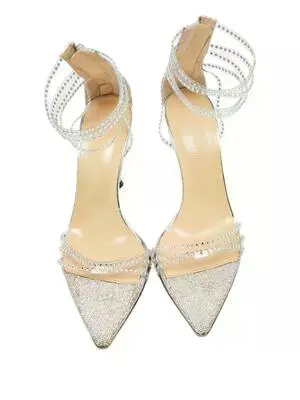Mach & Mach Crystal-embellished Pointed Sandals