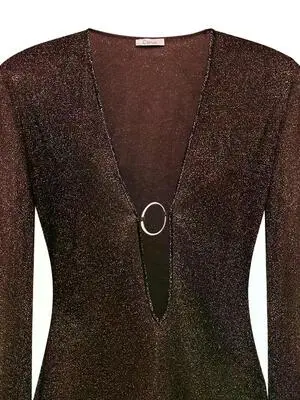 Oseree Lumière Mini Dress - Brown